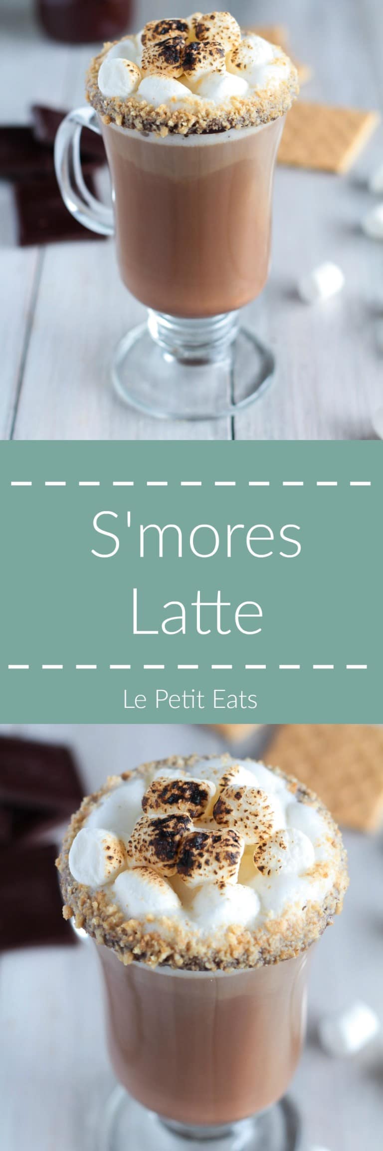 S'mores Latte - the best Fall Coffee Drink with Toasted Marshmallows