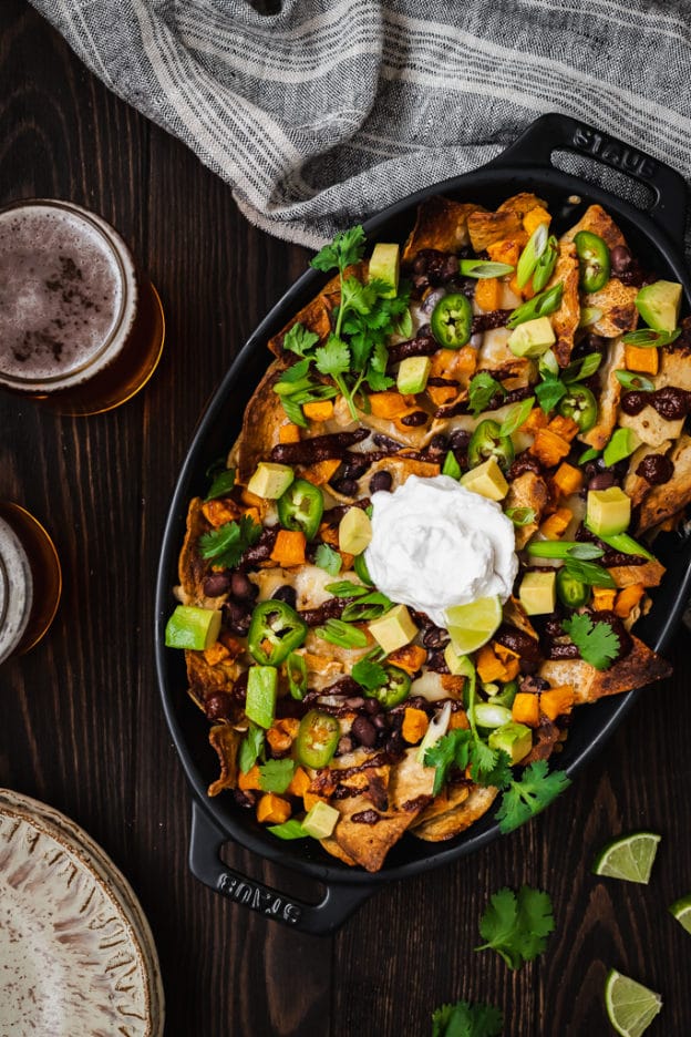 Butternut Squash Mole Nachos - Le Petit Eats