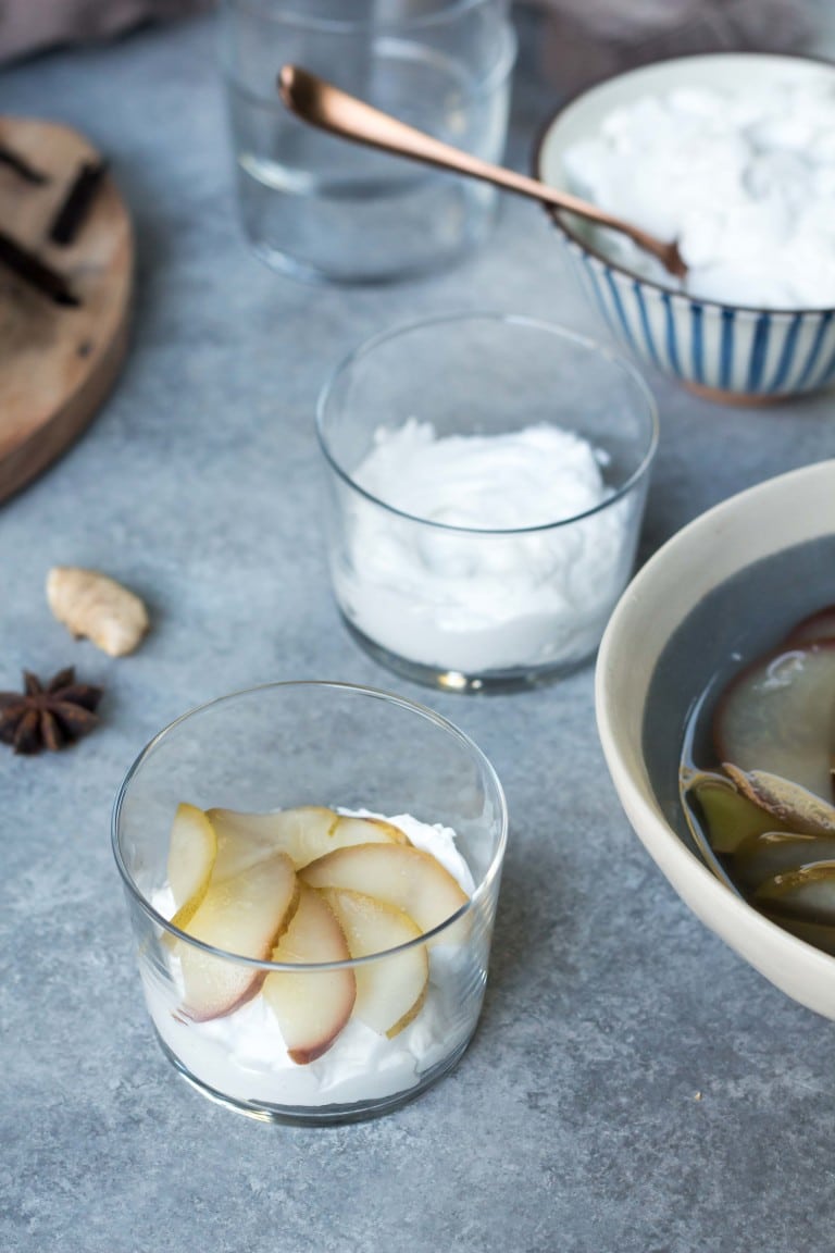 Poached Pear Parfaits - Le Petit Eats