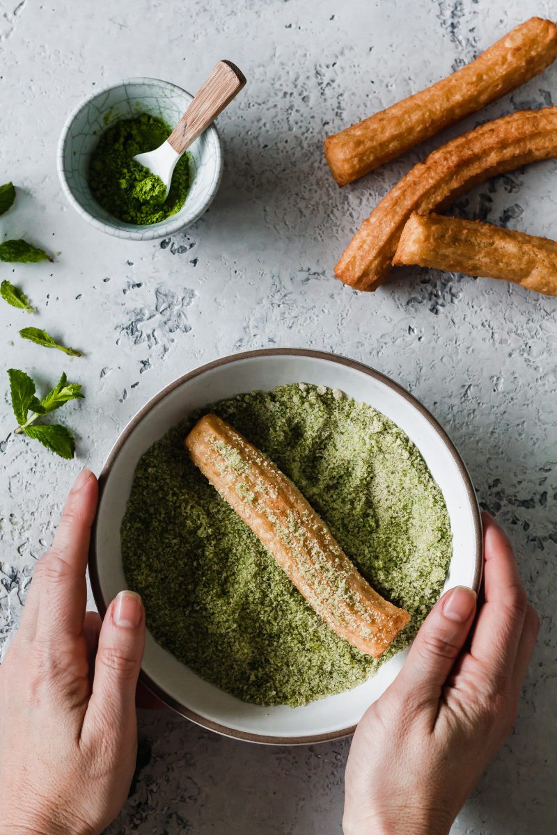 Matcha Mint Churros - Le Petit Eats