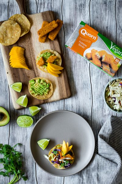 Baja Fish Tostadas (Vegan) - Le Petit Eats