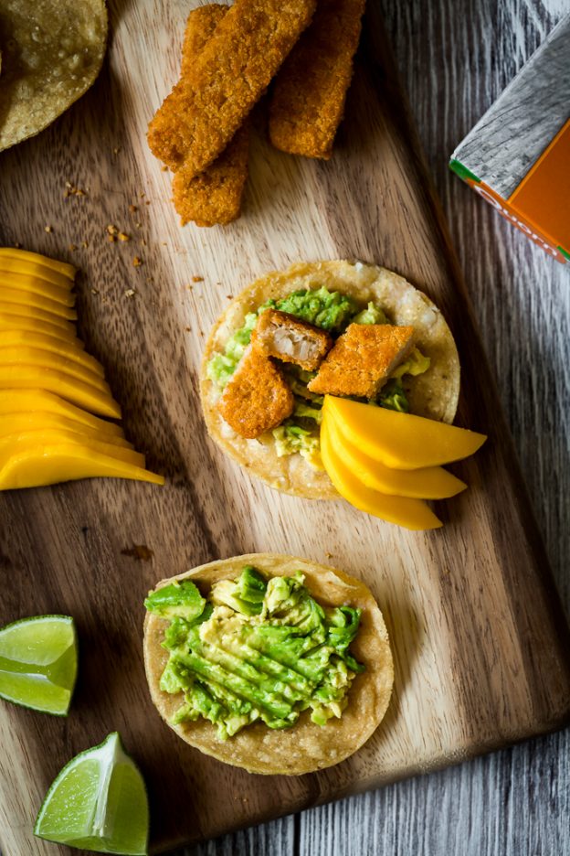 Baja Fish Tostadas (Vegan) - Le Petit Eats
