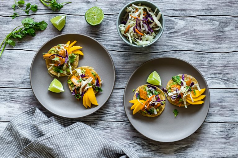 Baja Fish Tostadas (Vegan) - Le Petit Eats