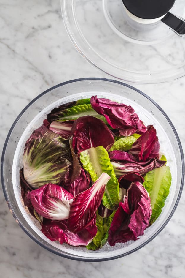 Chicory Salad with Grilled Pear - Le Petit Eats