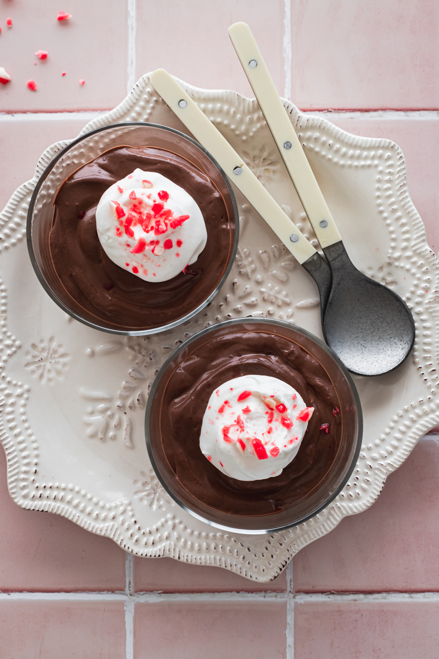 Vegan Chocolate Peppermint Mousse - Le Petit Eats